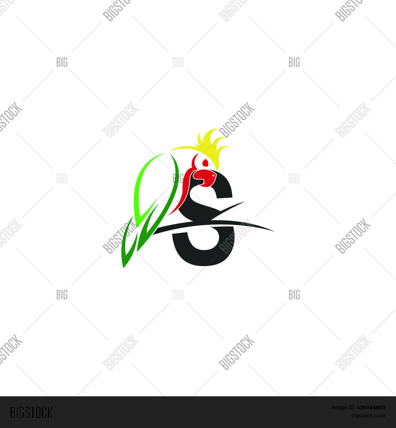 Letter S Parrot Bird Vector & Photo (Free Trial) | Bigstock