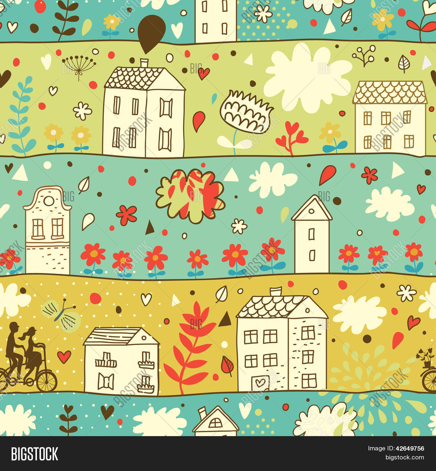 Cartoon Town. Vector & Photo (Free Trial) | Bigstock