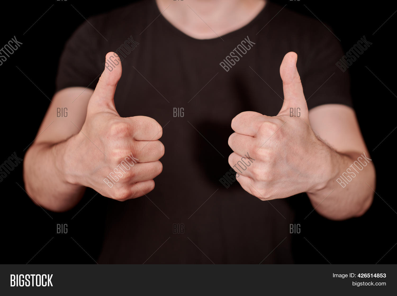 Thumbs Signal Man Hand Image & Photo (Free Trial) | Bigstock