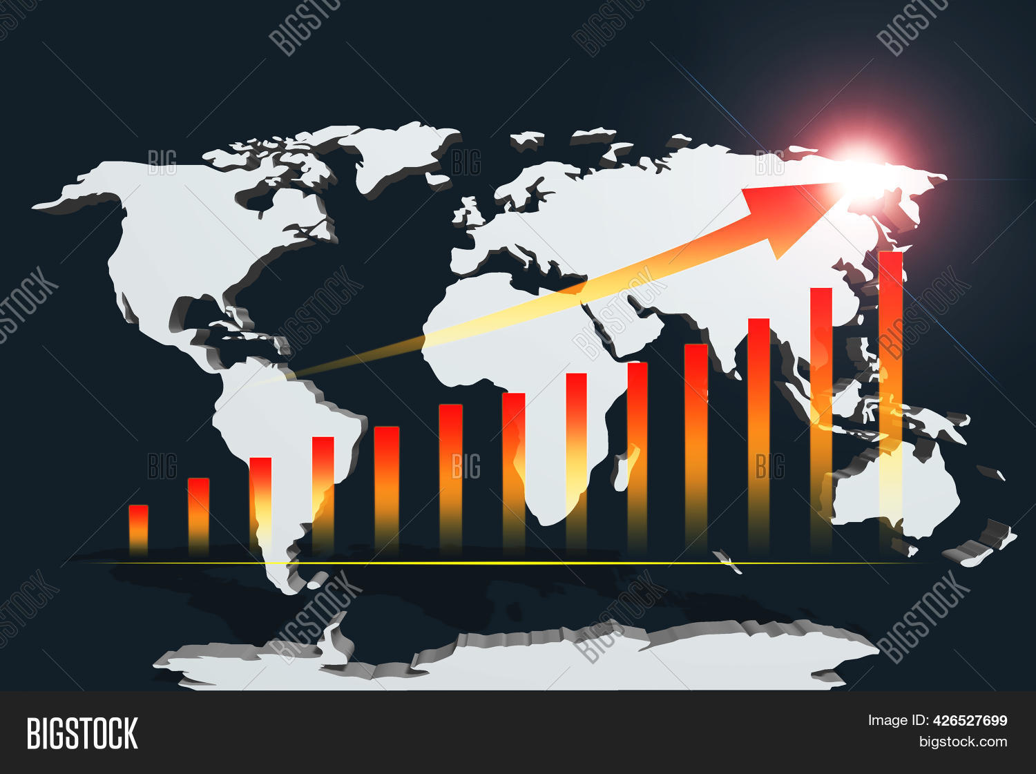 Red Bar Graph Chart Image & Photo (Free Trial) | Bigstock