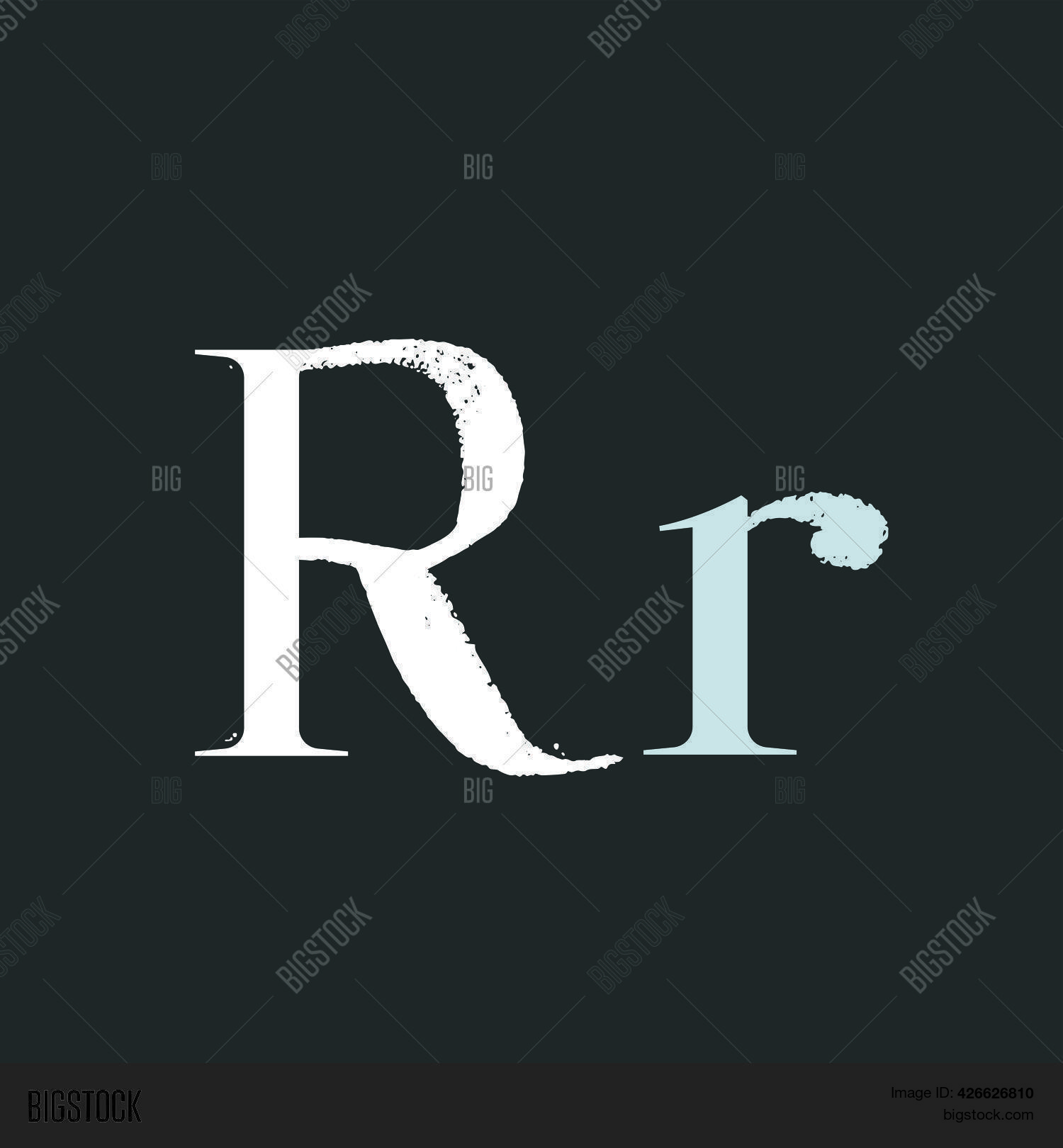 Letter R Dry Brush Vector & Photo (Free Trial) | Bigstock