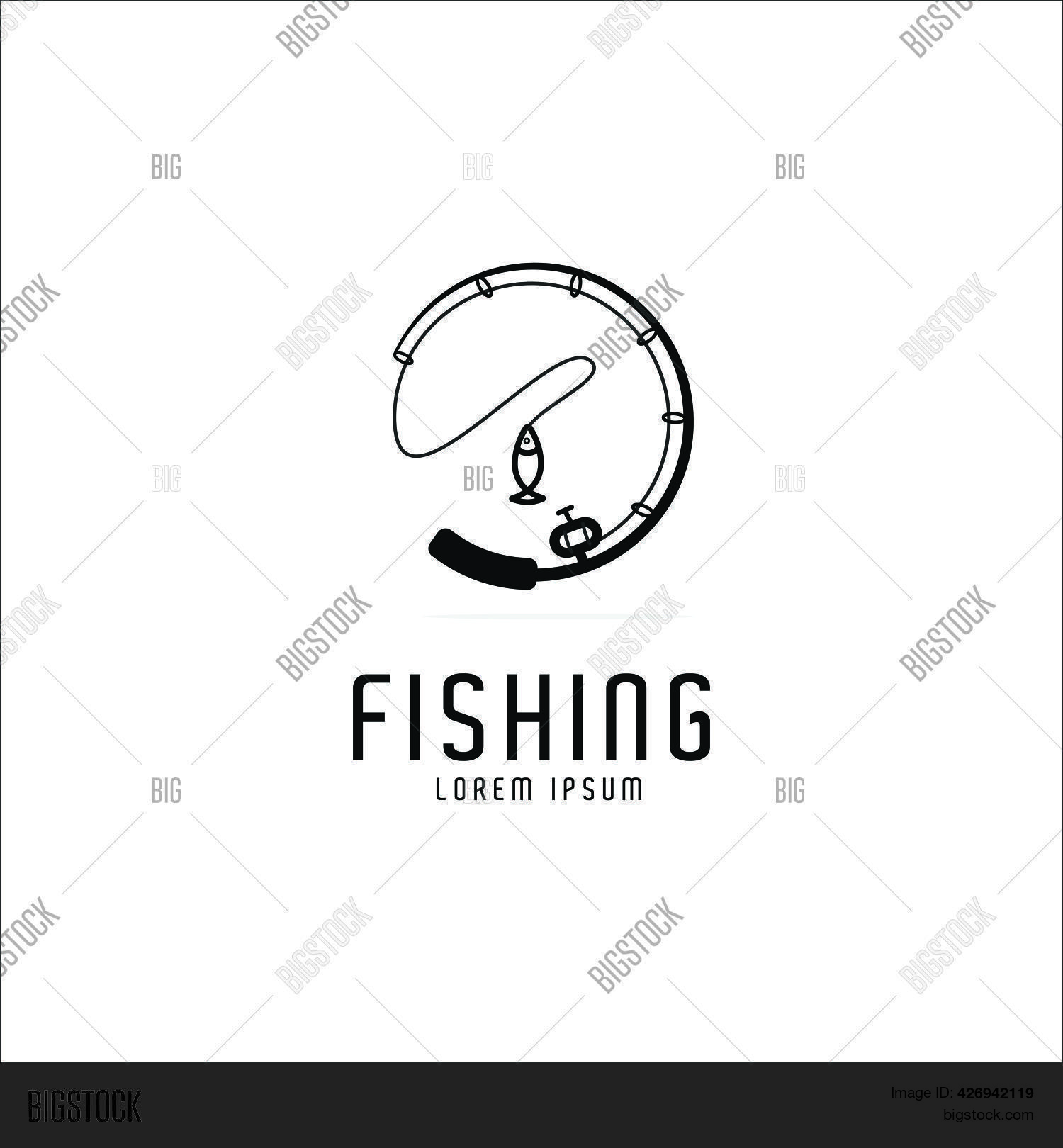 Fishing Rod Circle Vector & Photo (Free Trial) | Bigstock