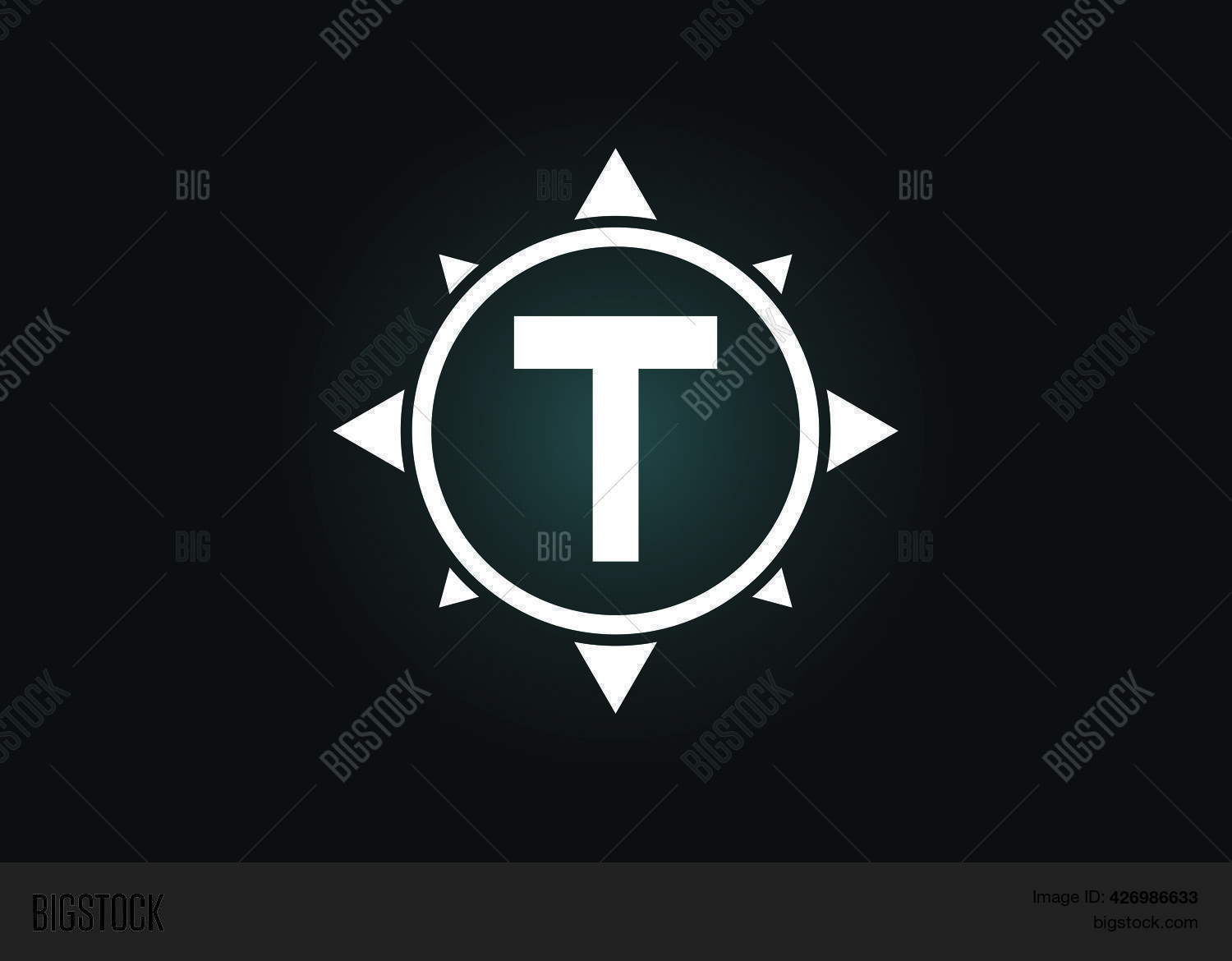 Initial T Monogram Vector & Photo (Free Trial) | Bigstock