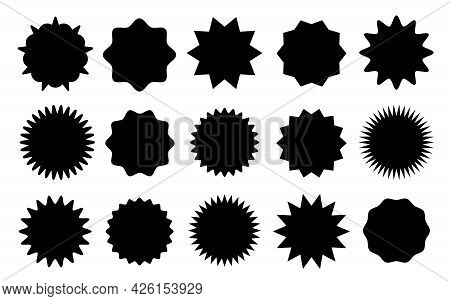 Black Star Stickers. Vector & Photo (Free Trial) | Bigstock