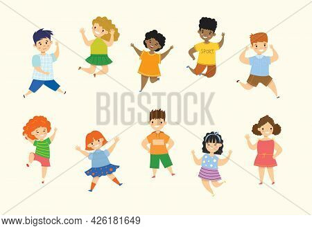 Happy Little Kids Vector & Photo (Free Trial) | Bigstock