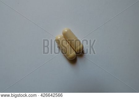 Beige Capsules Milk Image & Photo (Free Trial) | Bigstock