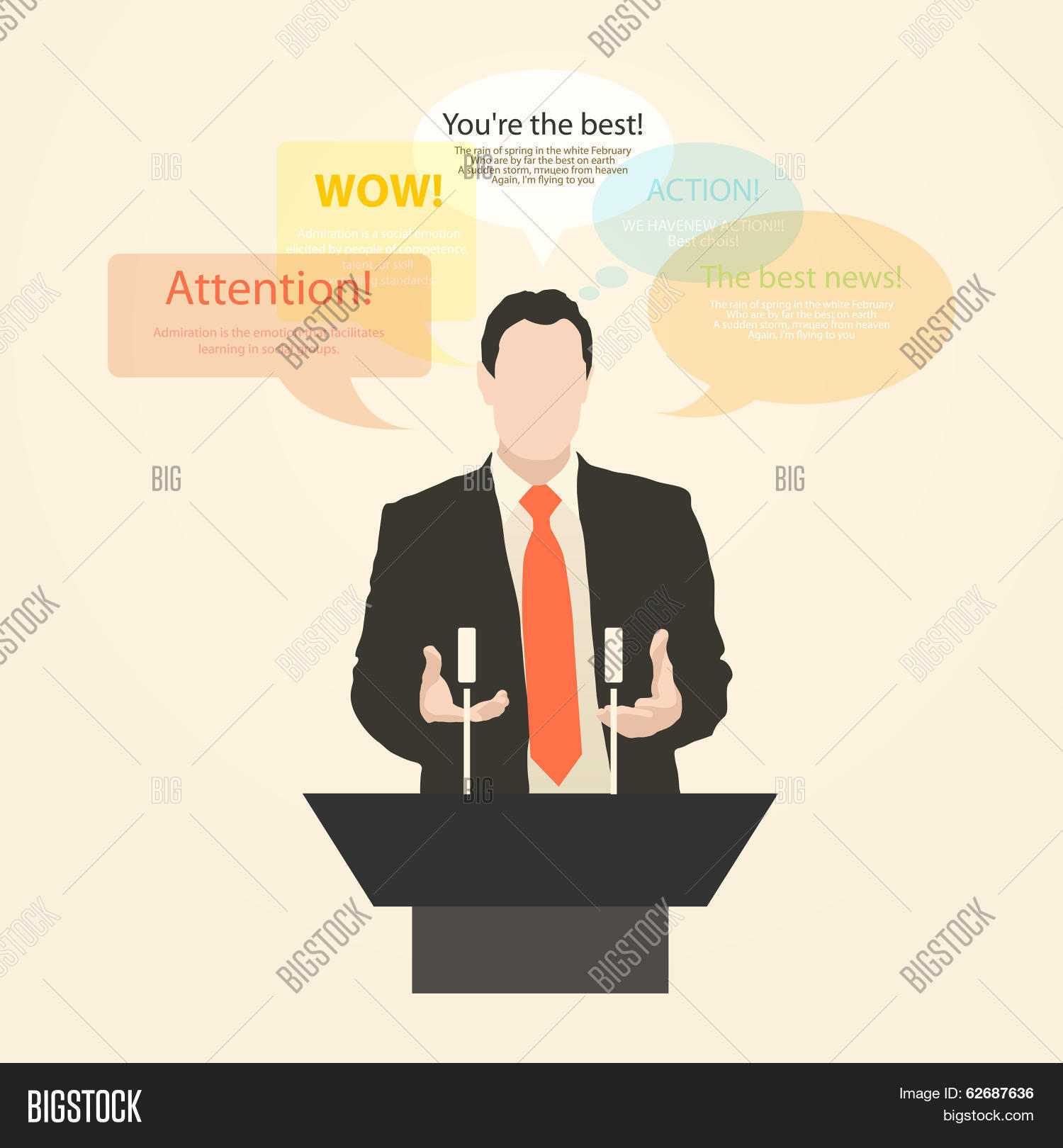 Orator Stands Behind Vector & Photo (Free Trial) | Bigstock