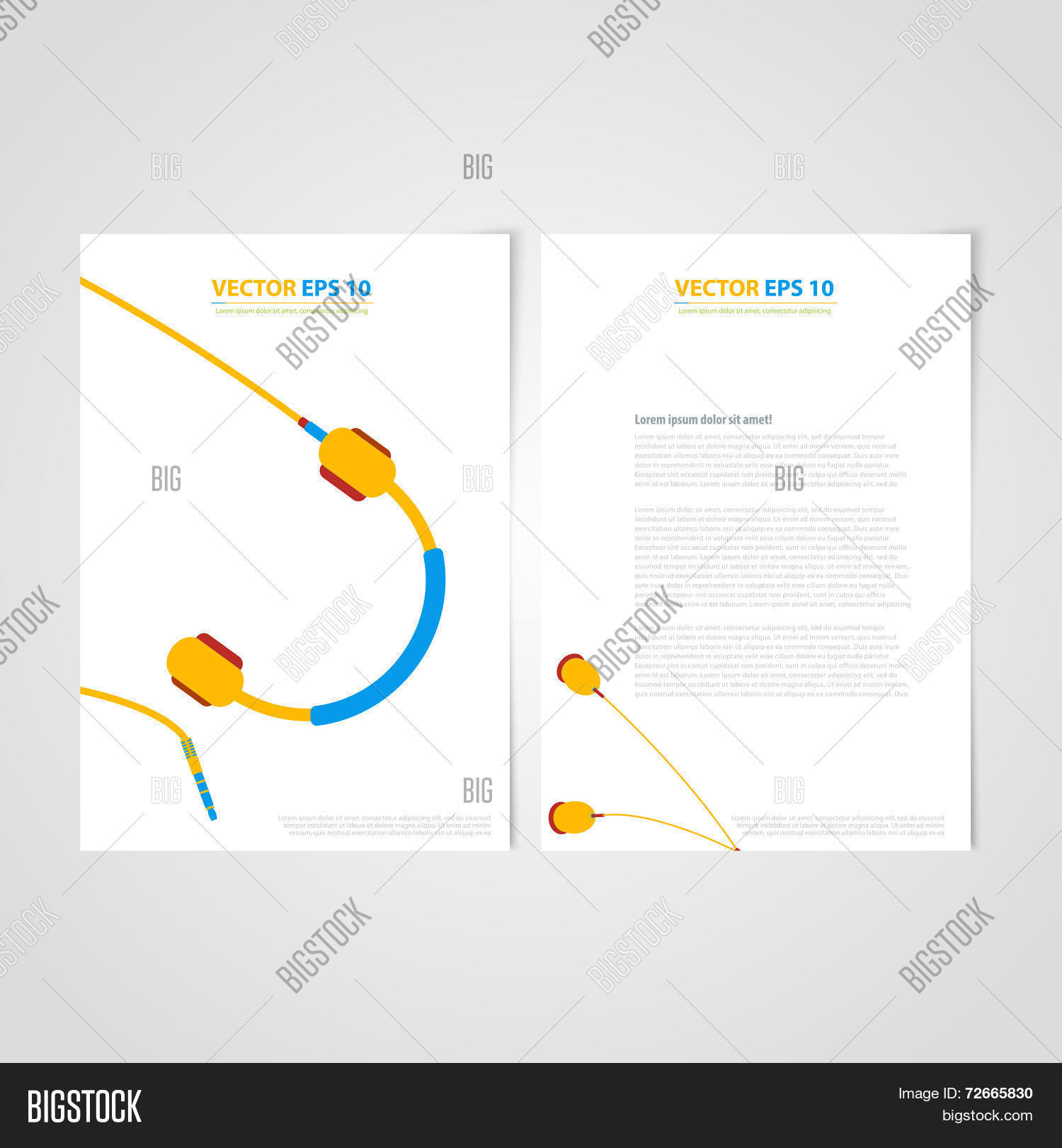 Flyer Template Back Vector & Photo (Free Trial) | Bigstock