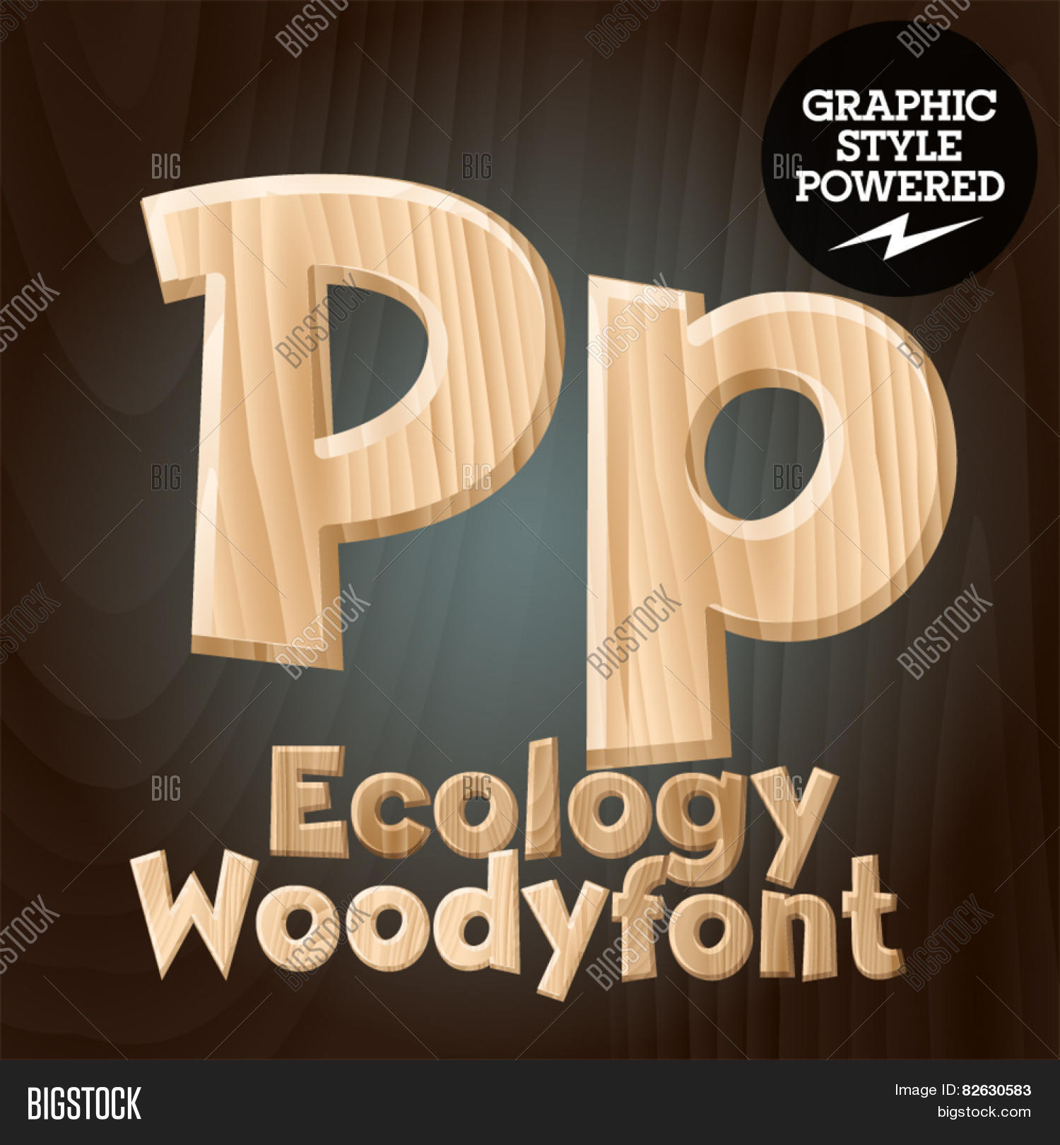 Vector Font Set Wood Vector & Photo (Free Trial) | Bigstock