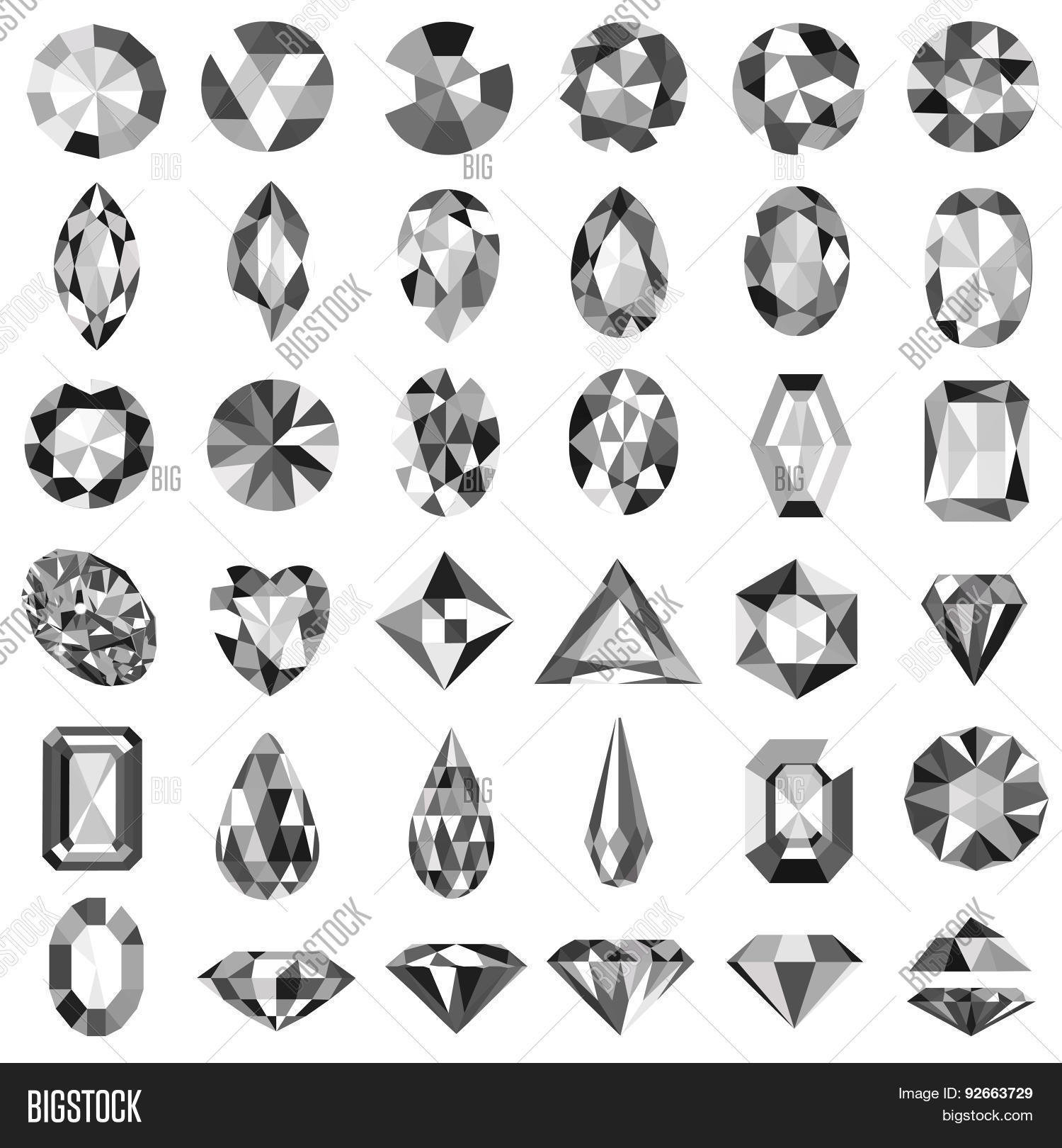 Set Precious Stones Vector & Photo (Free Trial) | Bigstock