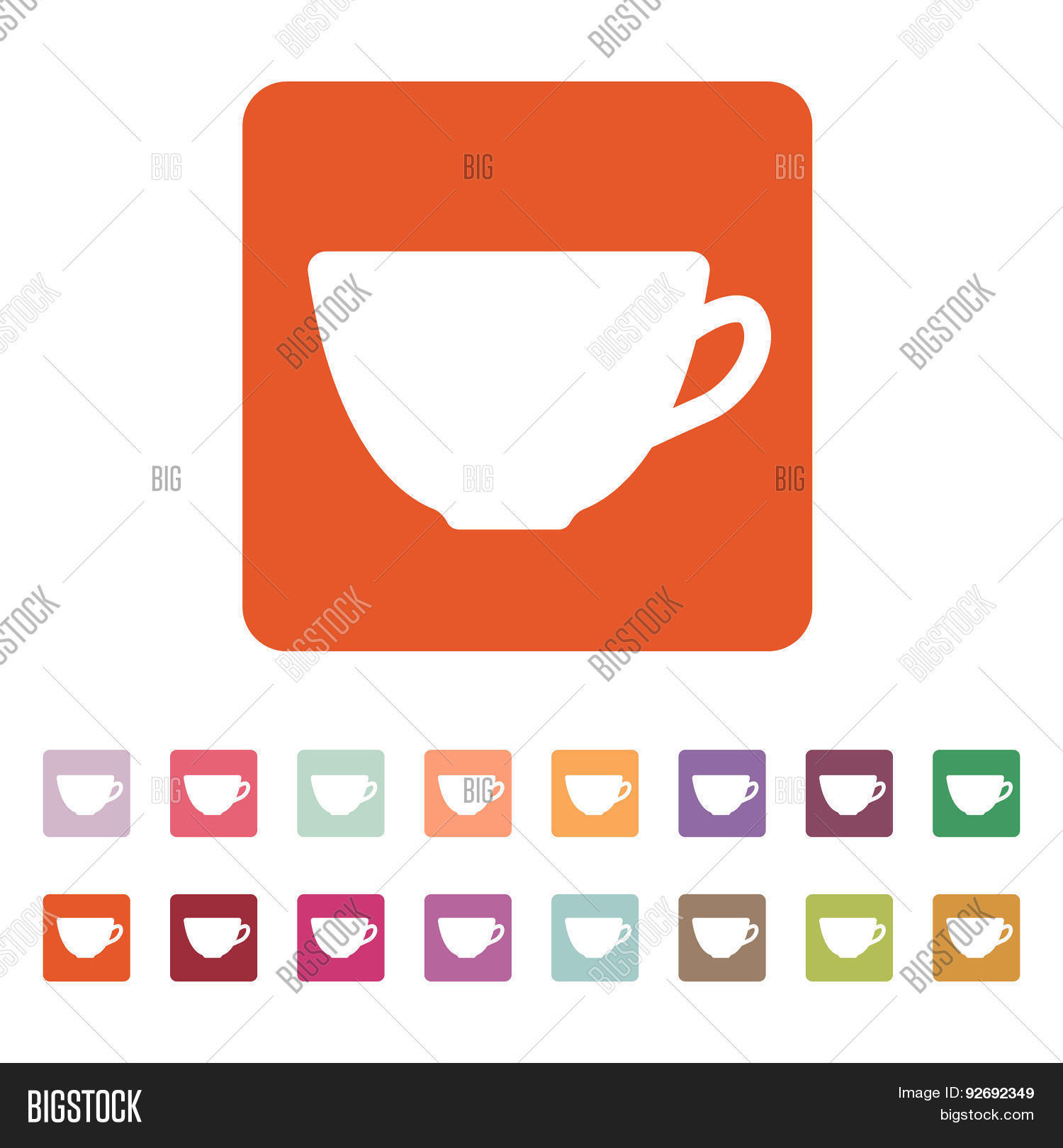 Cup Icon. Tea Symbol Vector & Photo (Free Trial) | Bigstock