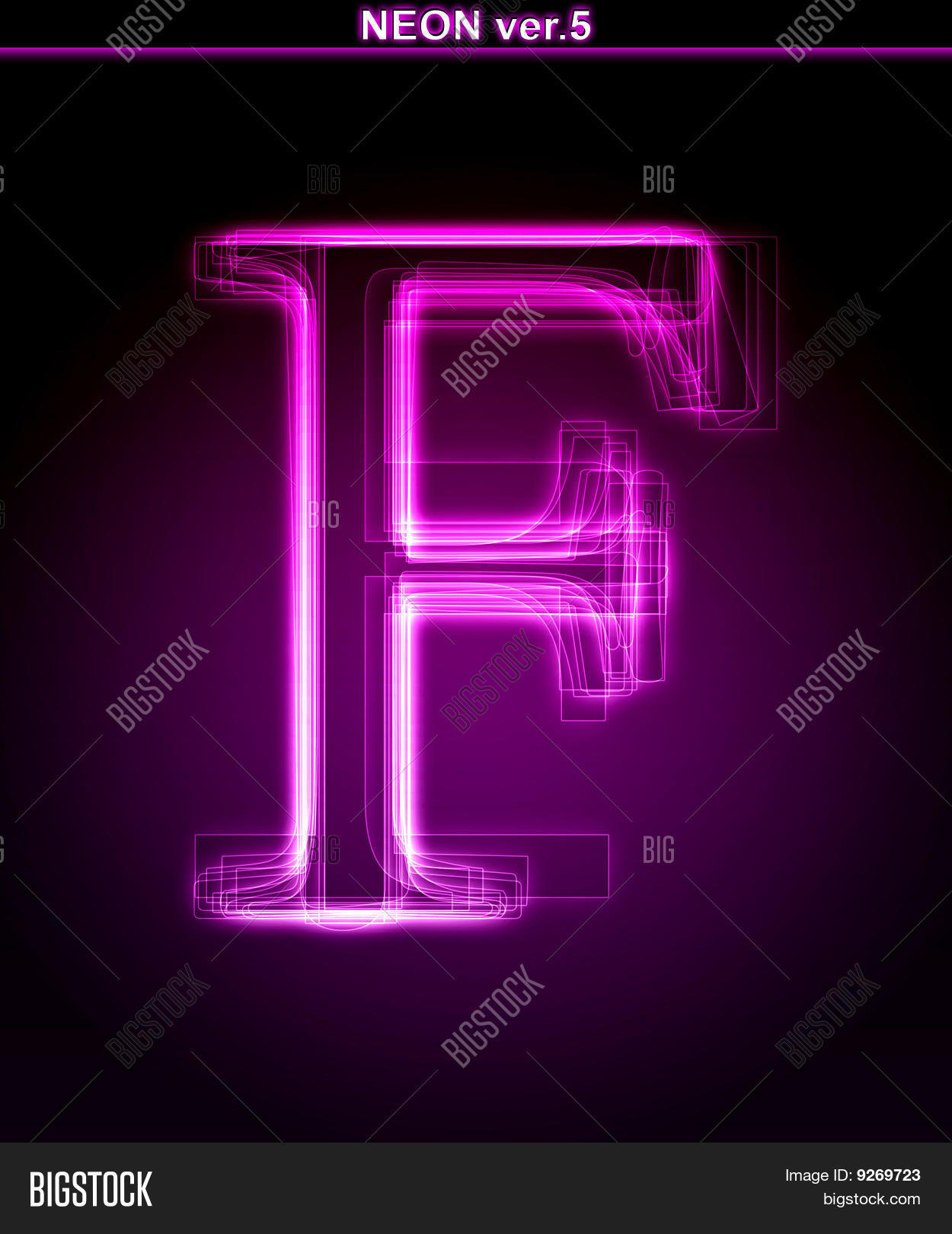 Glowing Neon Letter F Image & Photo (Free Trial) | Bigstock