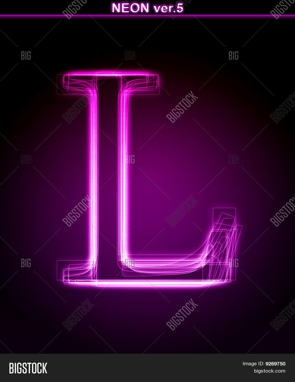Glowing Neon Letter L Image & Photo (Free Trial) | Bigstock