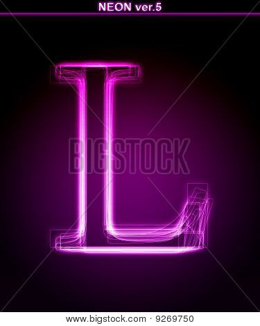 Glowing Neon Letter L Image & Photo (Free Trial) | Bigstock