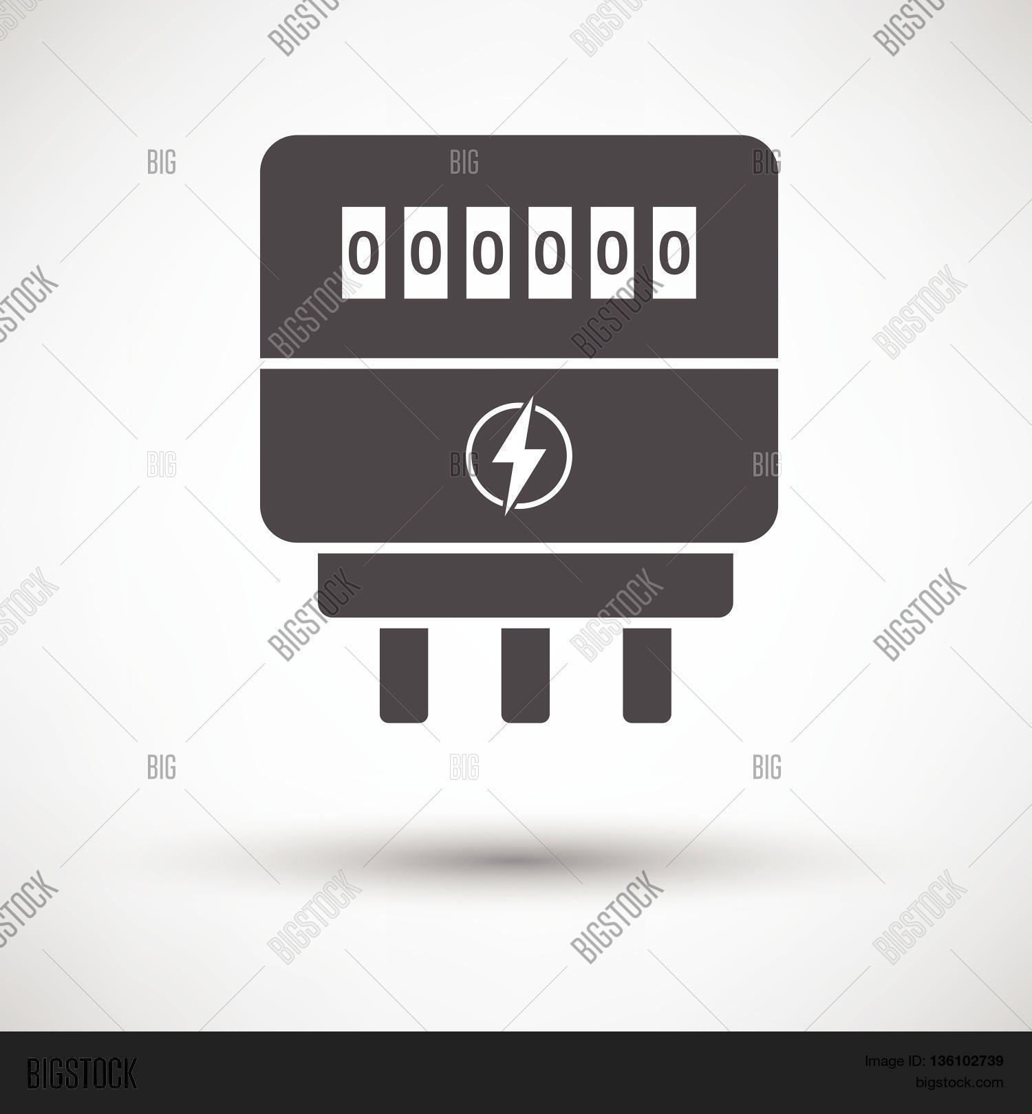 Electric Meter Icon Vector & Photo (Free Trial) | Bigstock