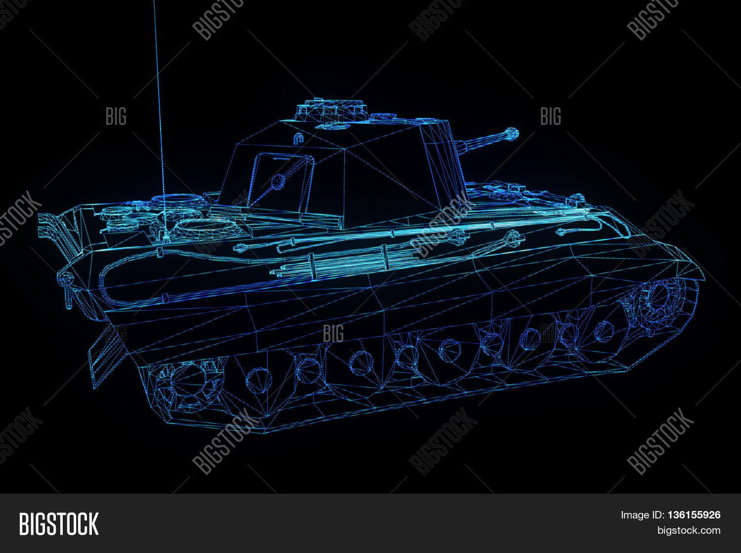 3D Tank Hologram Image & Photo (Free Trial) | Bigstock