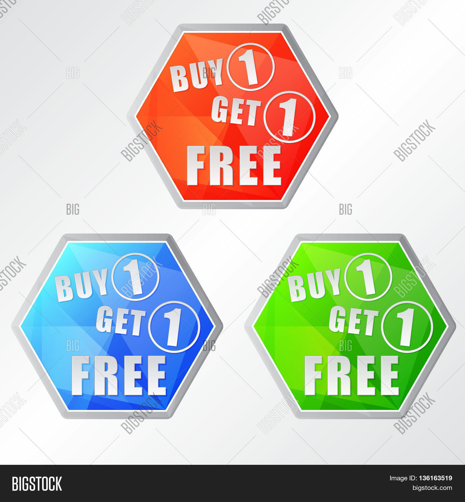 Buy One Get One Free Vector & Photo (Free Trial) | Bigstock