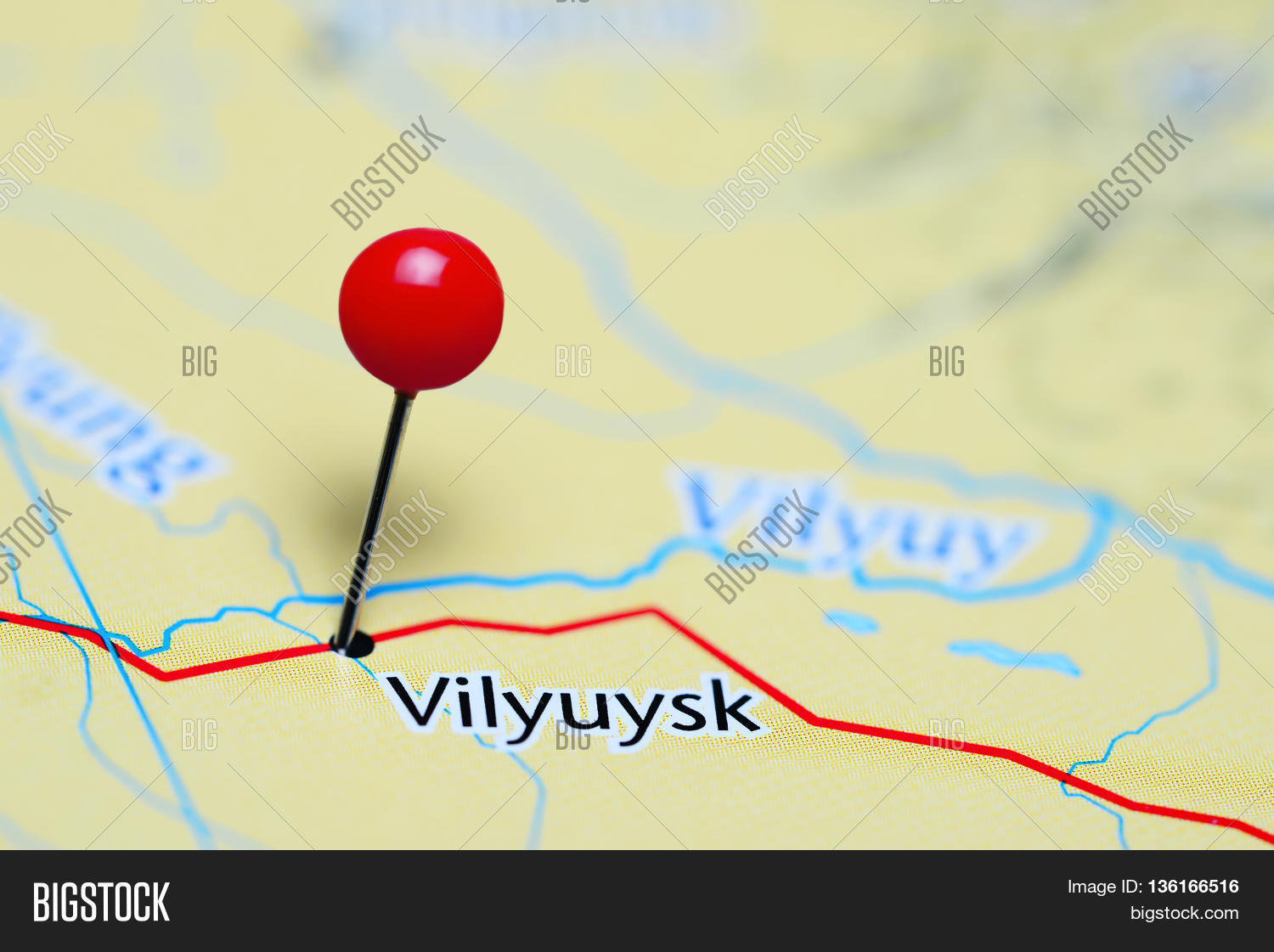 Vilyuysk Pinned On Map Image & Photo (Free Trial) | Bigstock