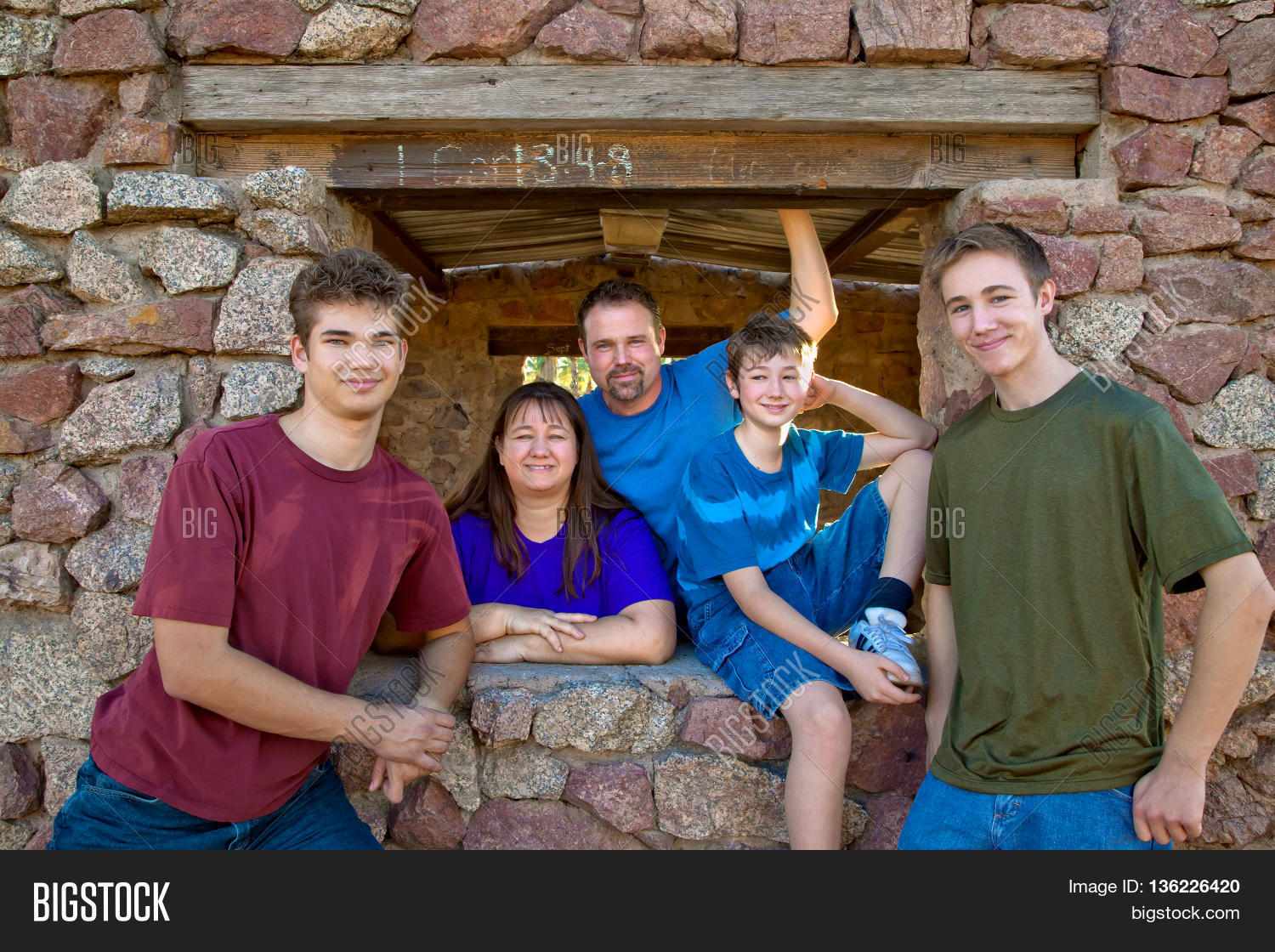 Family Five Three Boys Image & Photo (Free Trial) | Bigstock