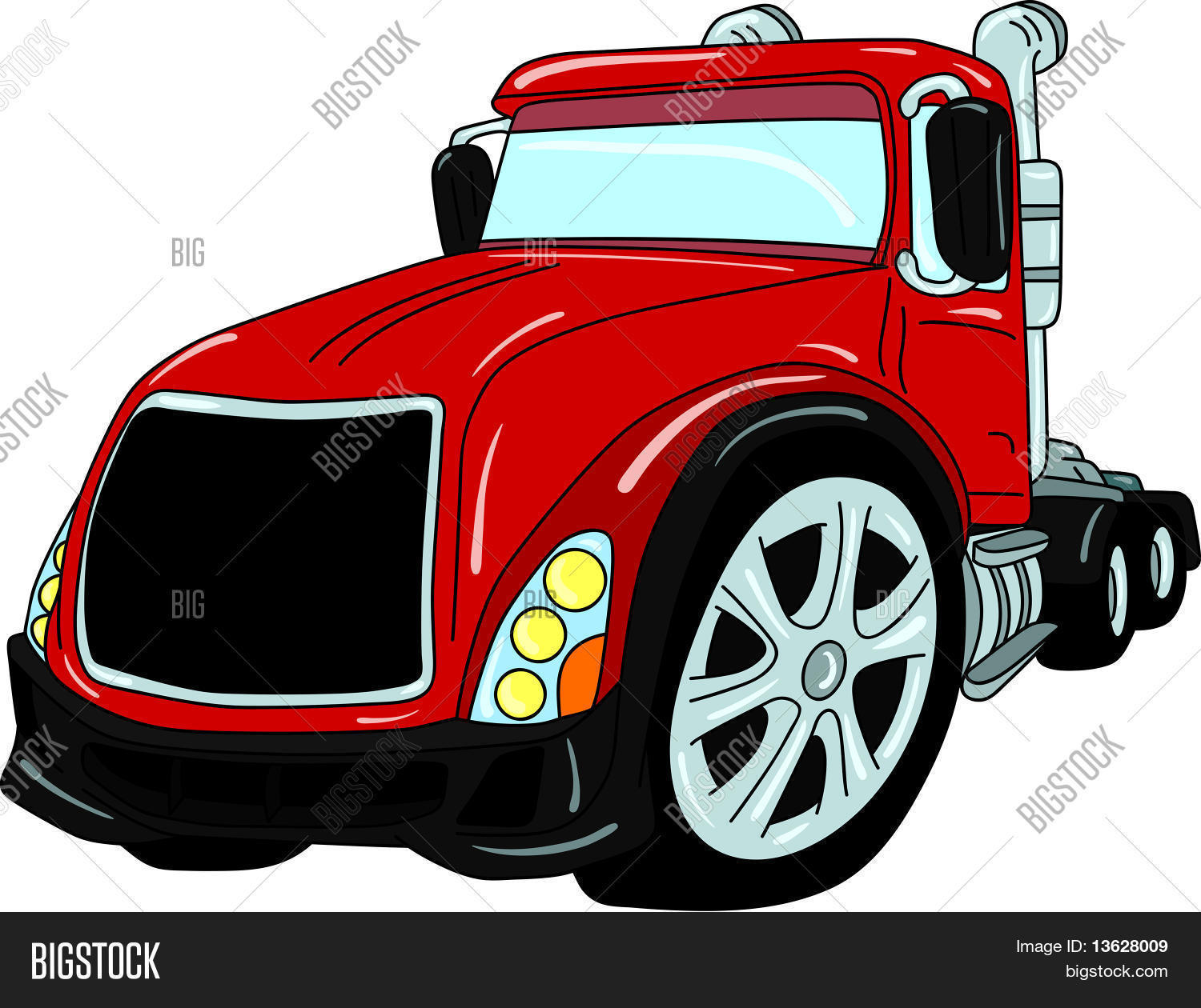 Volvo Truck 1 Color. Vector & Photo (Free Trial) | Bigstock