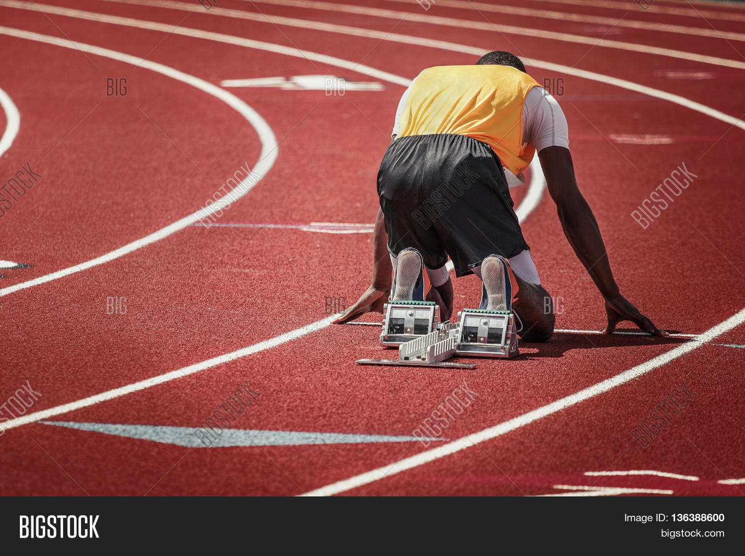 Runner Blocks On Image & Photo (Free Trial) | Bigstock