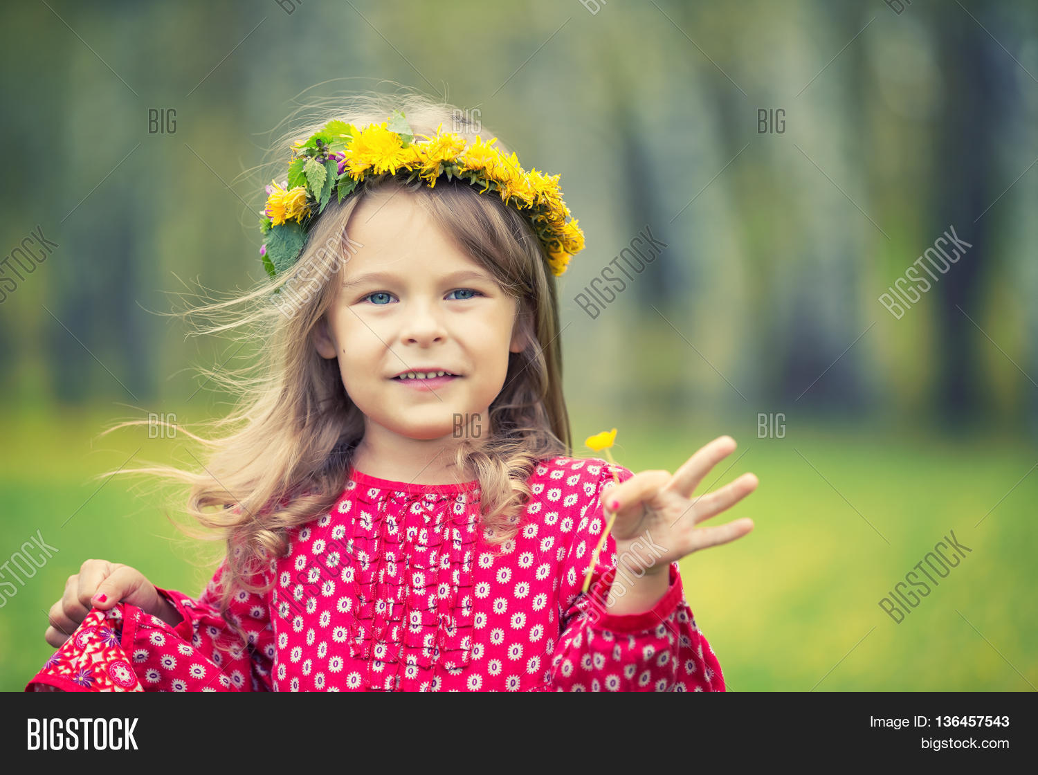 Little Girl Spring Image & Photo (Free Trial) | Bigstock