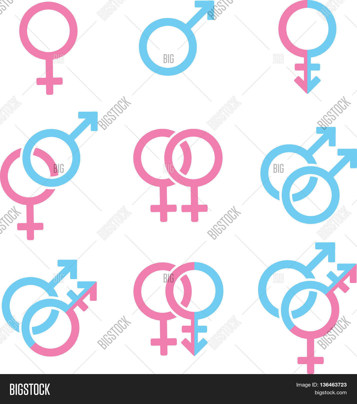 Set Genders Symbols Vector & Photo (Free Trial) | Bigstock