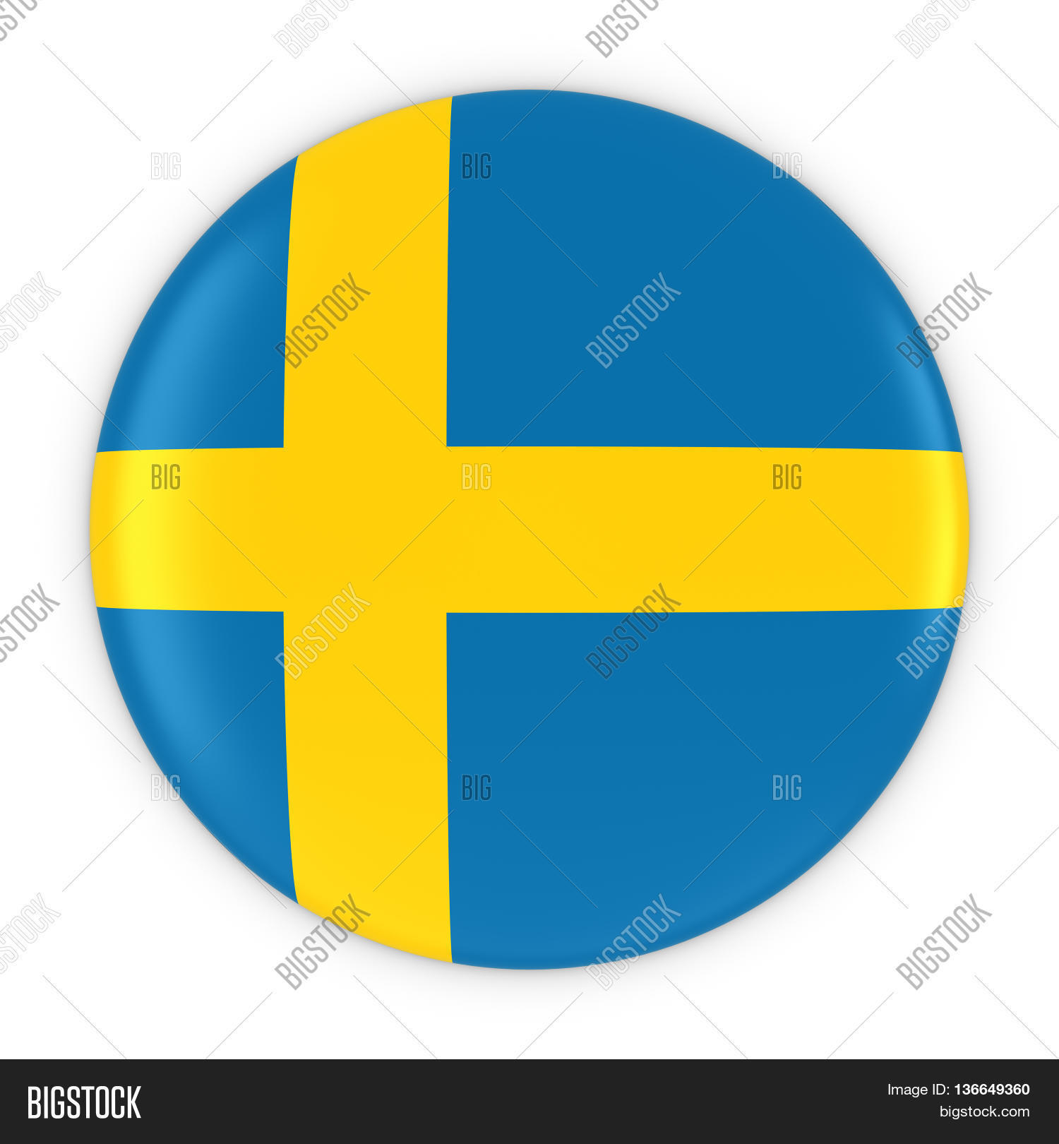 Swedish Flag Button - Image & Photo (Free Trial) | Bigstock