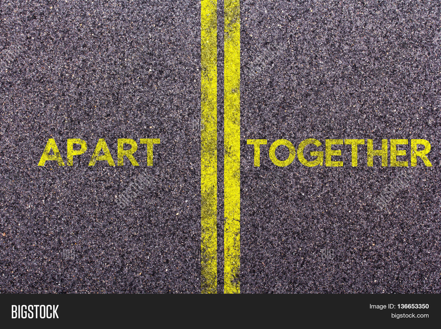 Tarmac Words Apart Image & Photo (Free Trial) | Bigstock