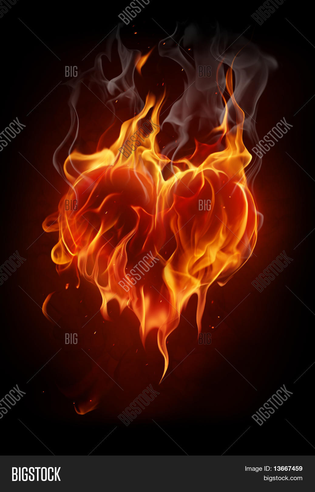 Fire Heart Image & Photo (Free Trial) | Bigstock