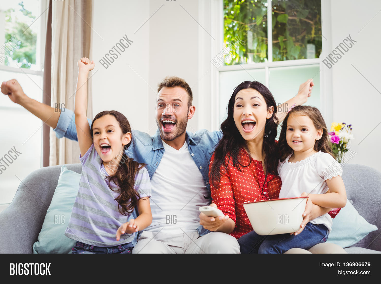 Happy Family Cheering Image & Photo (Free Trial) | Bigstock