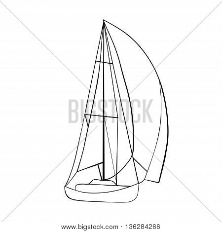 Contour Sailboat Made Vector & Photo (Free Trial) | Bigstock