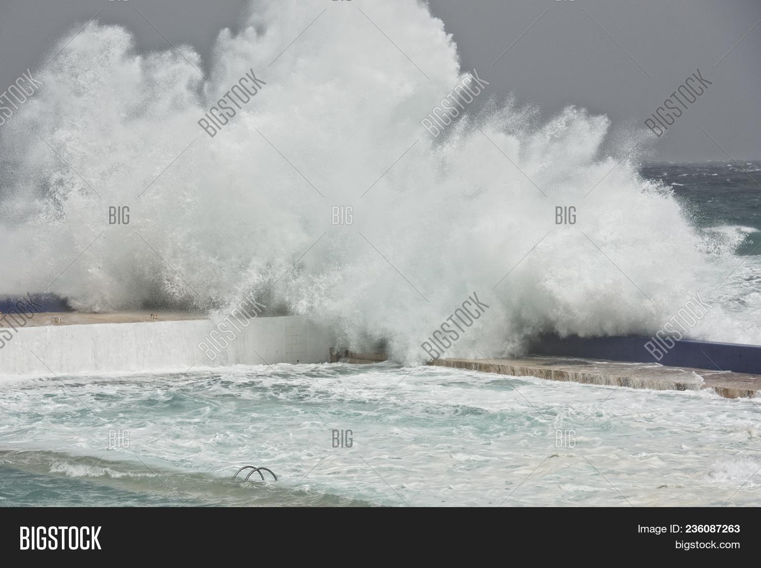 Huge Wave Explosion Image & Photo (Free Trial) | Bigstock