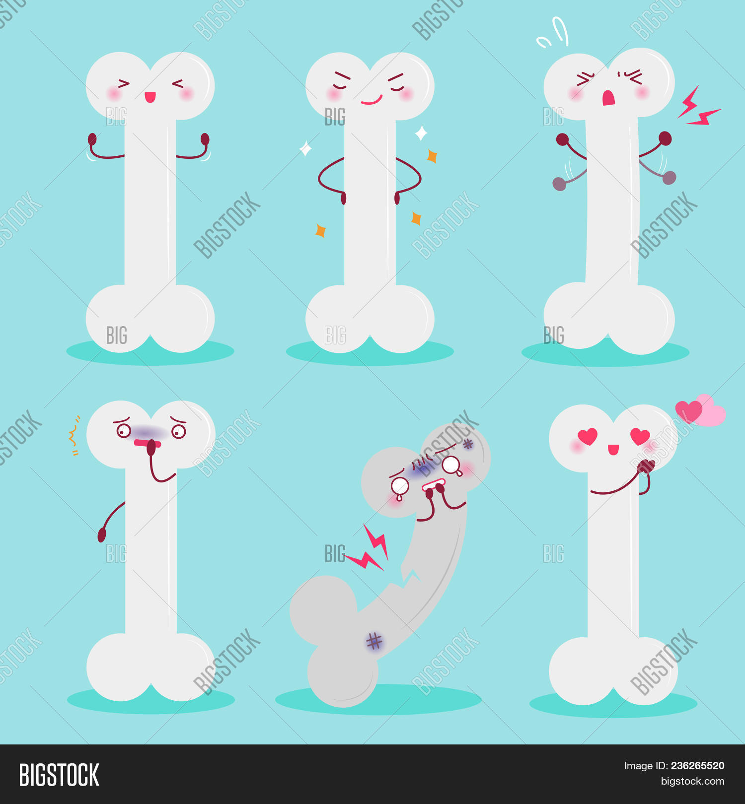 Cartoon Bone Vector & Photo (Free Trial) | Bigstock