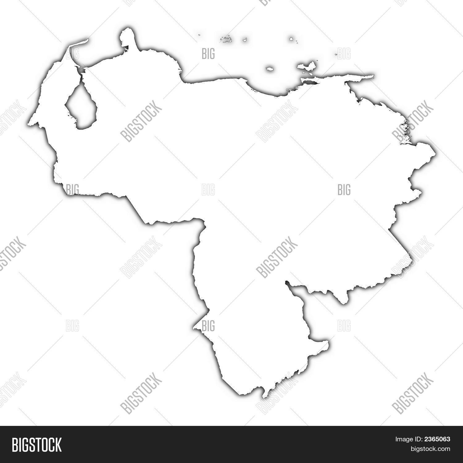 Venezuela Outline Map Image & Photo (Free Trial) | Bigstock