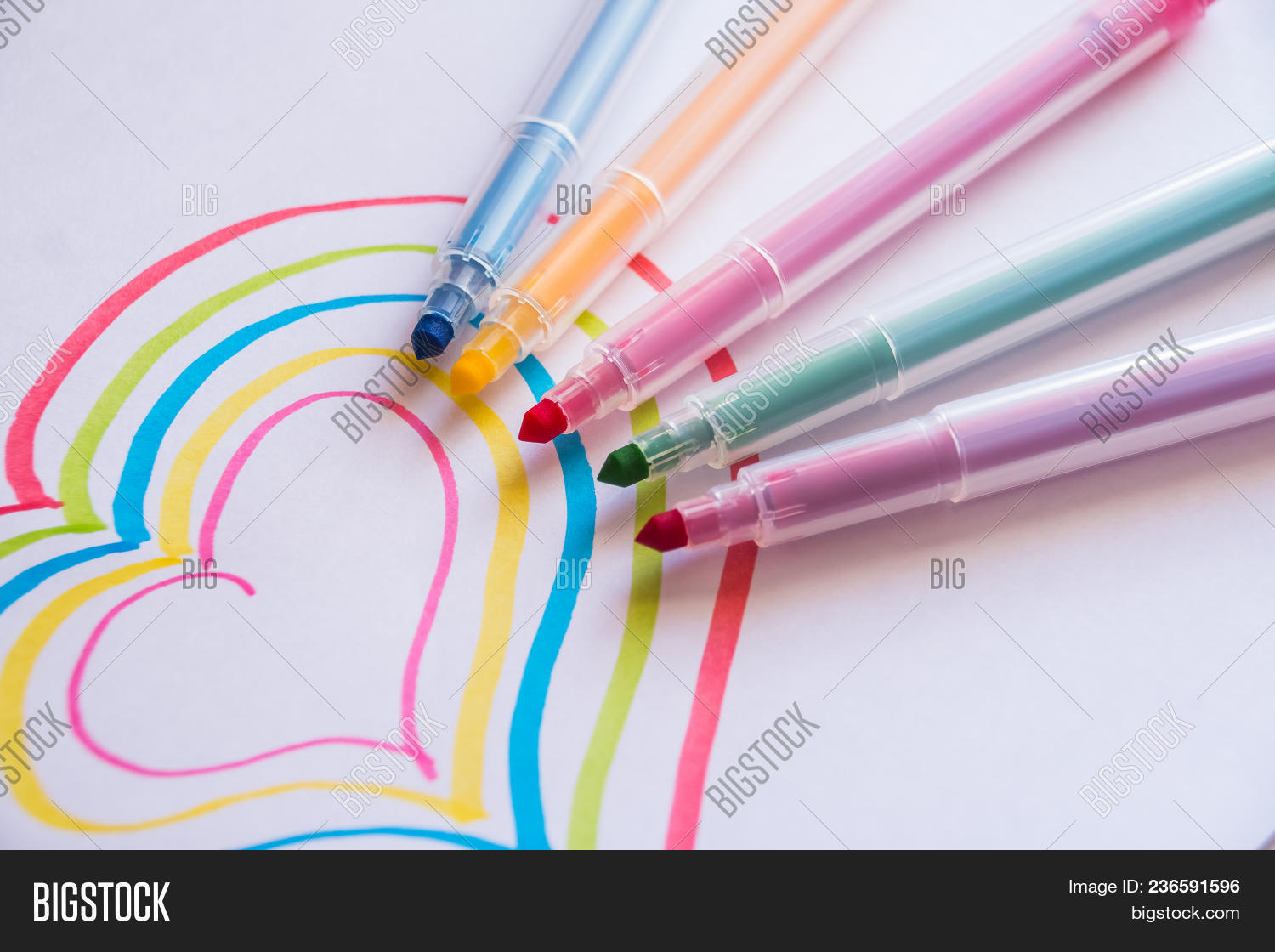 Colorful Heart Drawing Image & Photo (Free Trial) | Bigstock
