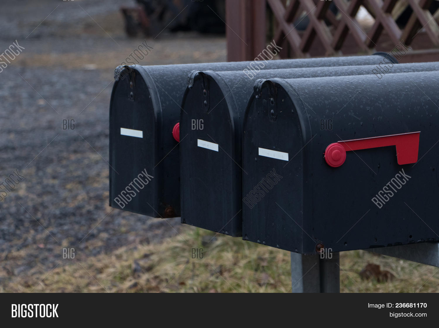 Group Black Mailboxes Image & Photo (Free Trial) | Bigstock