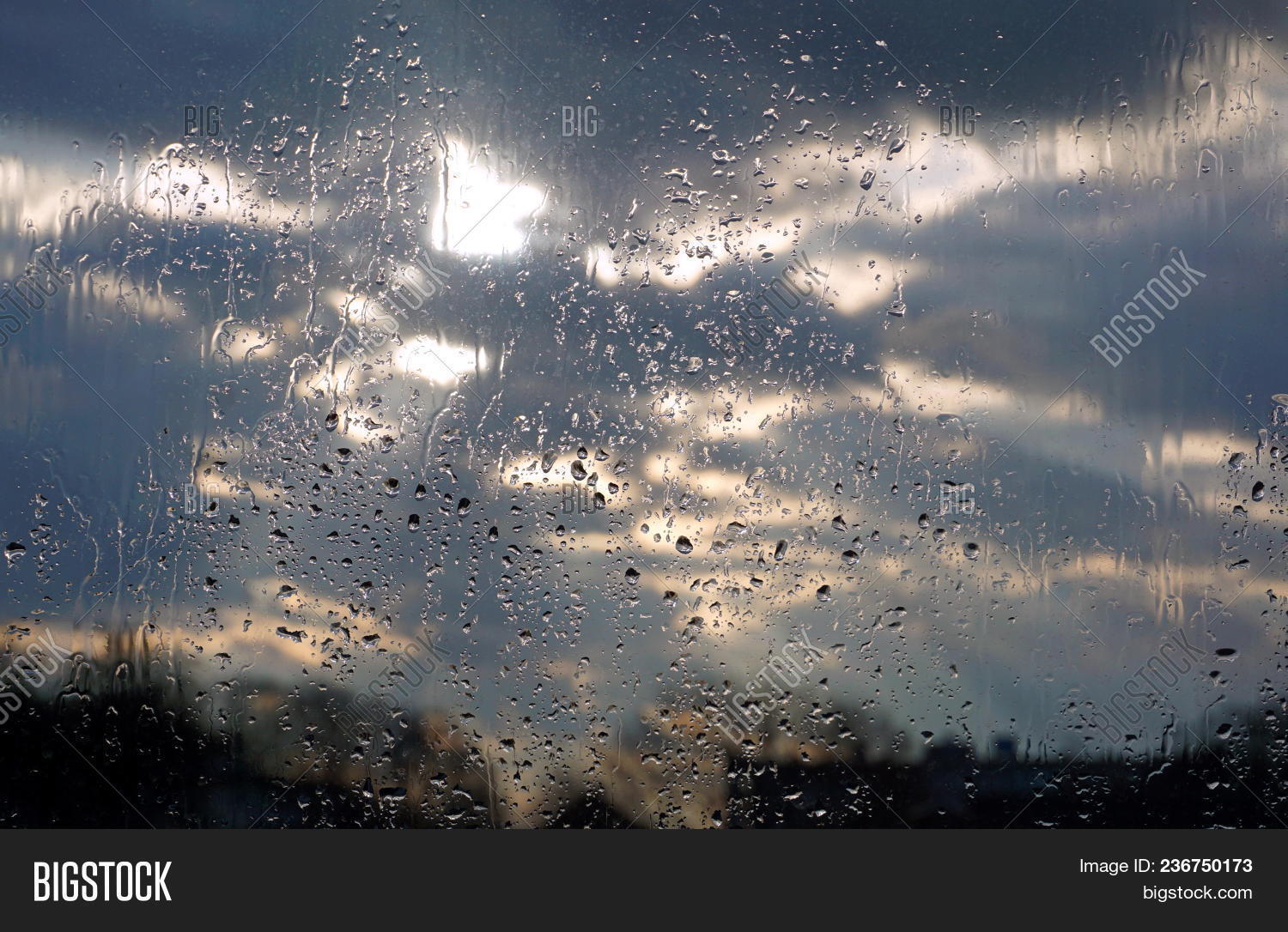 Raindrops On Glass Image & Photo (Free Trial) | Bigstock