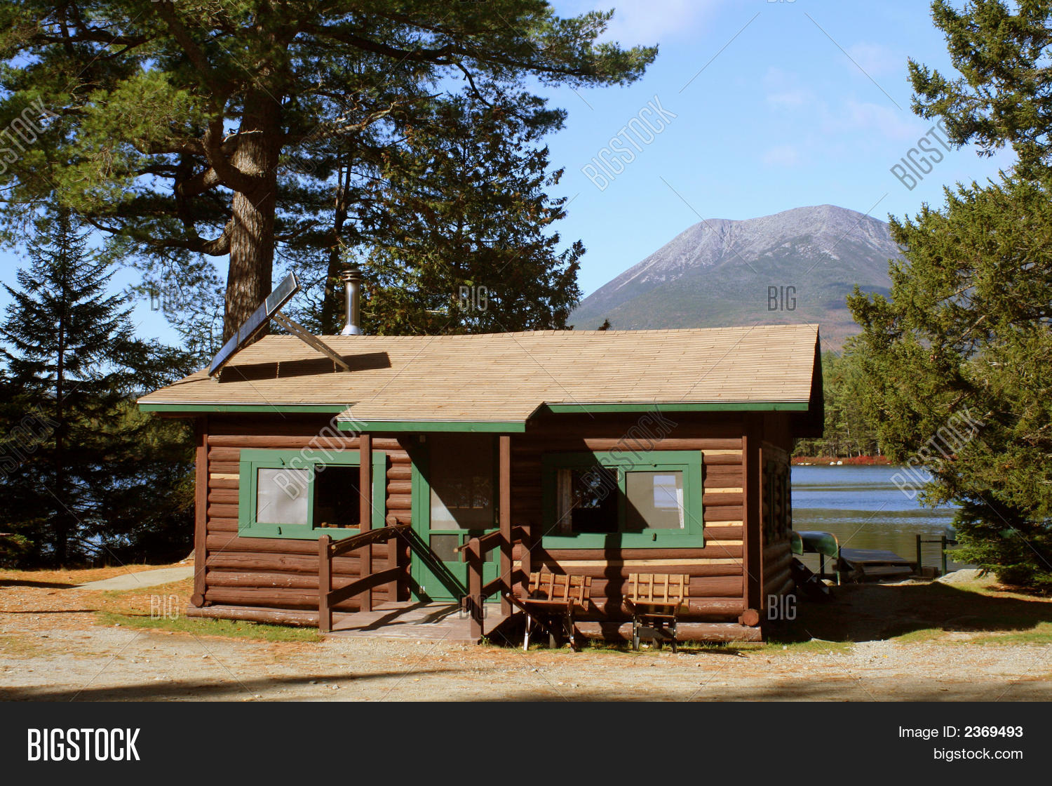 Cabin On Mountain Lake Image & Photo (Free Trial) | Bigstock