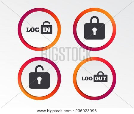 Login Logout Icons. Vector & Photo (Free Trial) | Bigstock