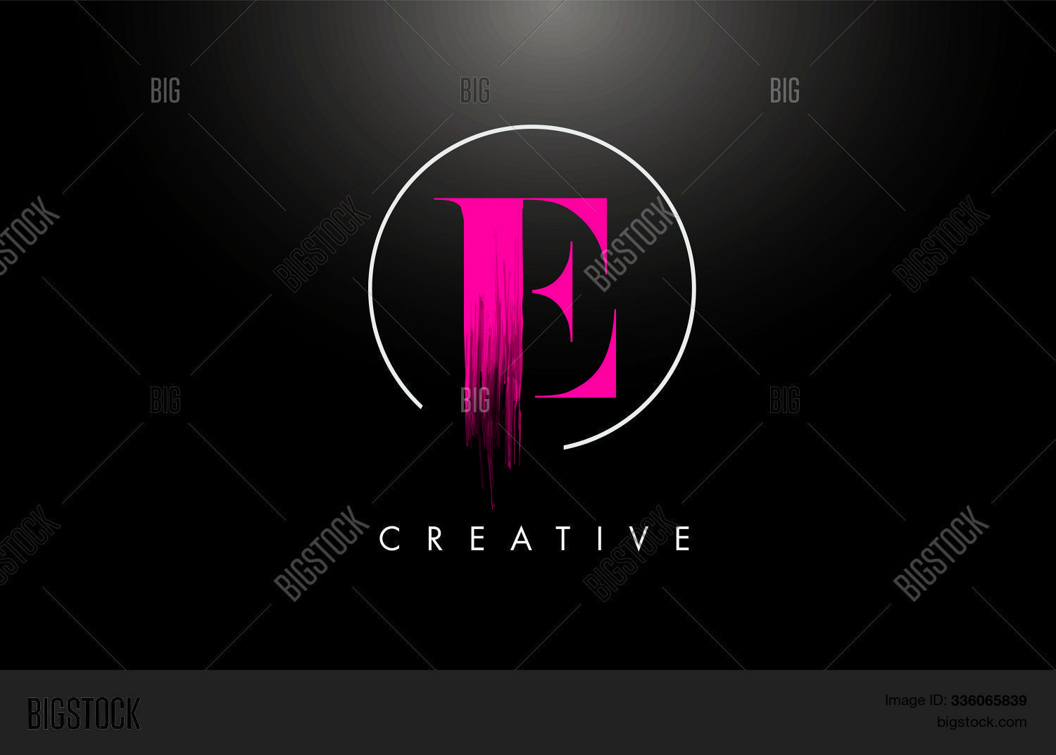 Pink E Brush Stroke Vector & Photo (Free Trial) | Bigstock