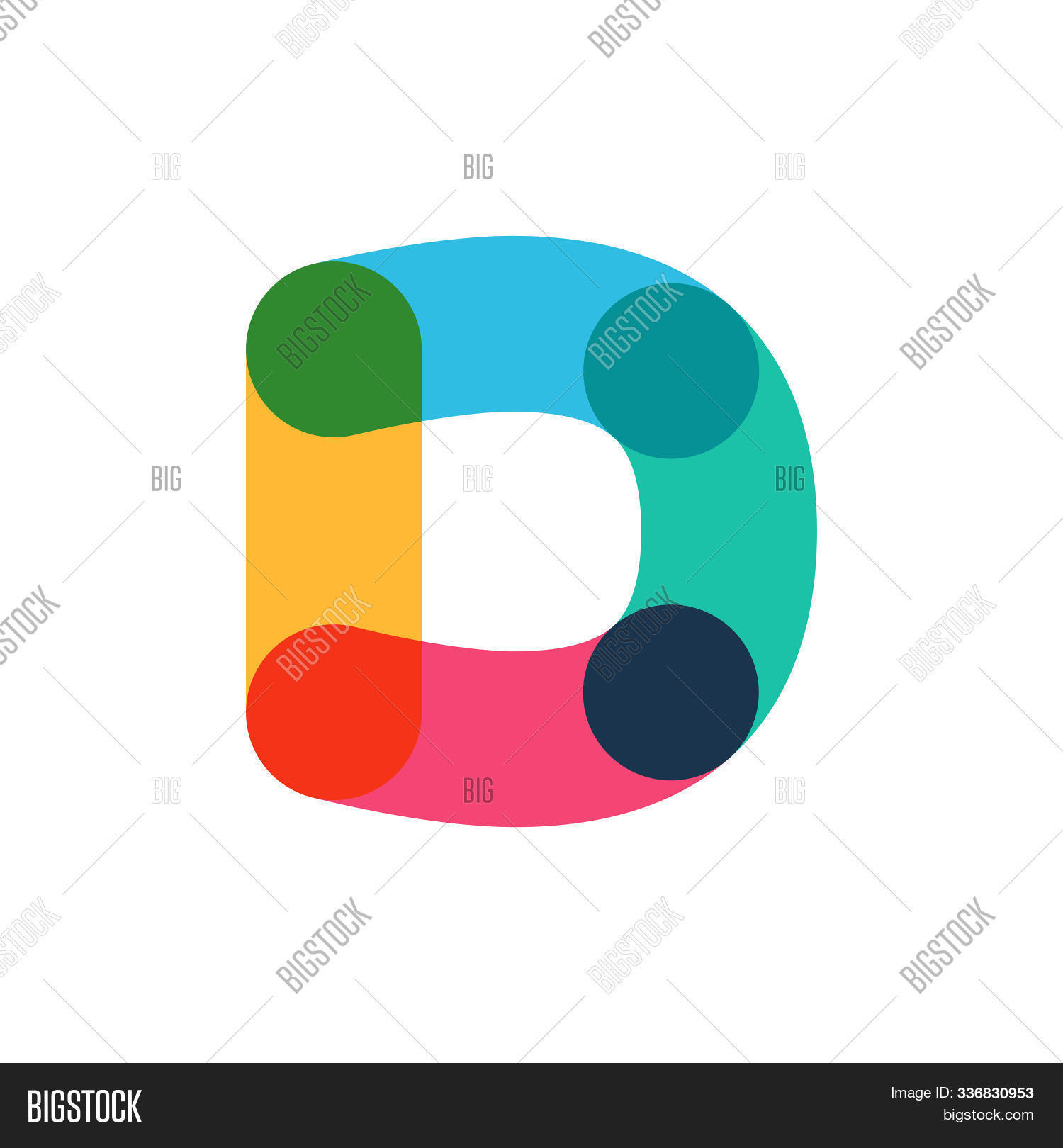 Overlapping One Line Vector & Photo (Free Trial) | Bigstock