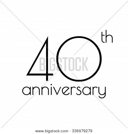 40th Anniversary Icon Vector & Photo (Free Trial) | Bigstock