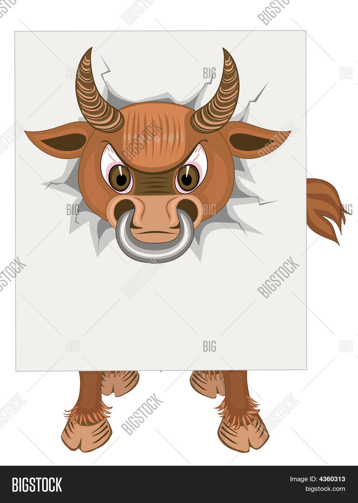 Bull Blank Poster Vector & Photo (Free Trial) | Bigstock