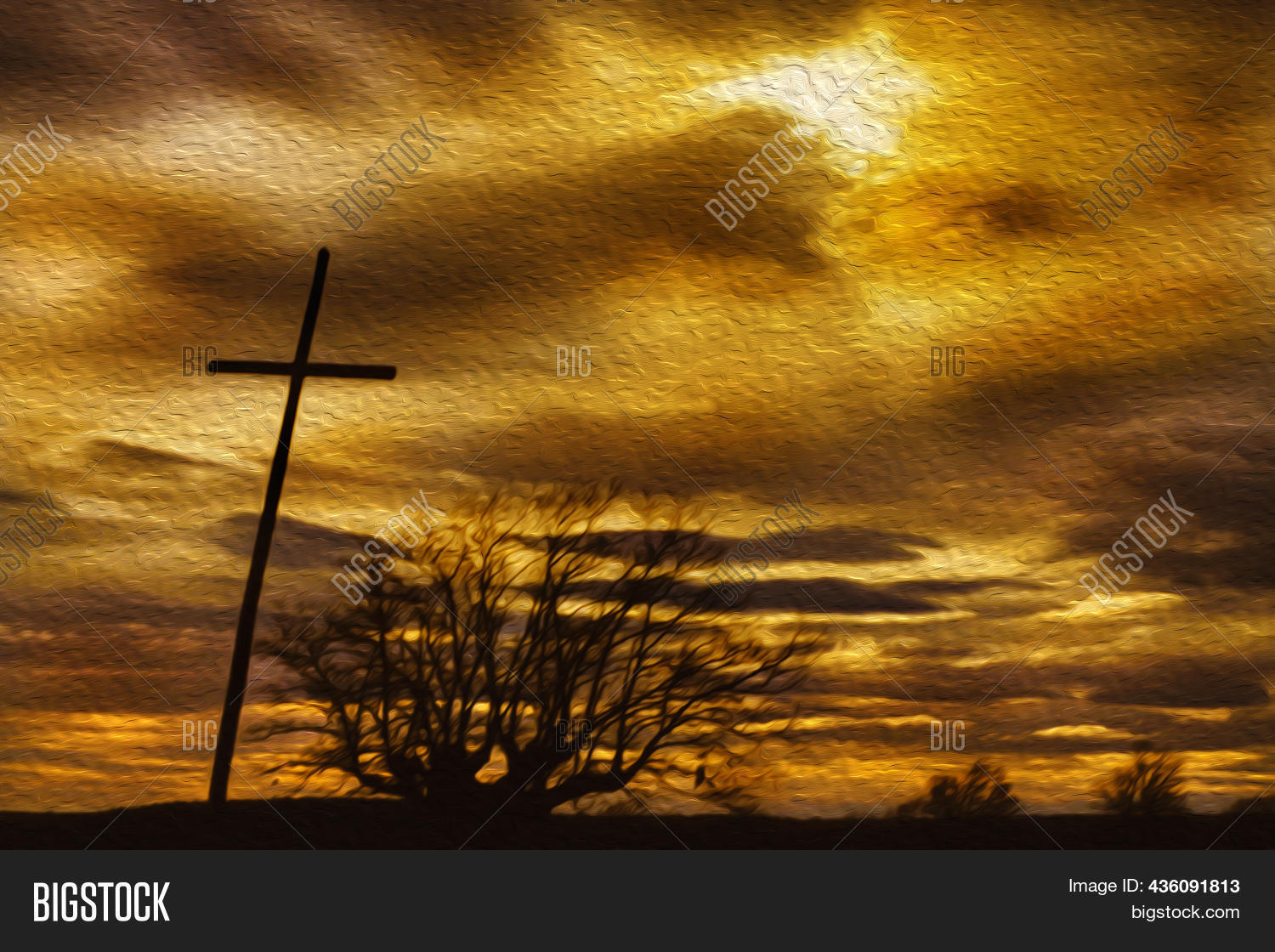 Crucifix Tree Warm Image & Photo (Free Trial) | Bigstock
