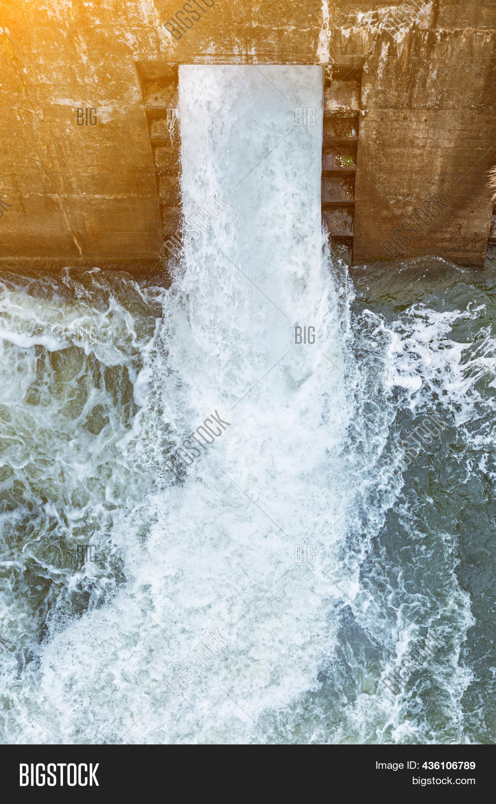 Dam Discharging Water Image & Photo (Free Trial) | Bigstock