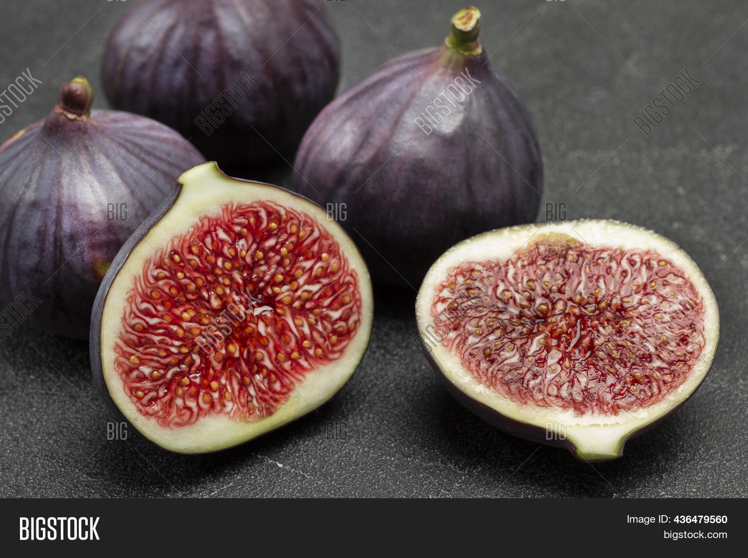 Two Halves Fig Whole Image & Photo (Free Trial) | Bigstock
