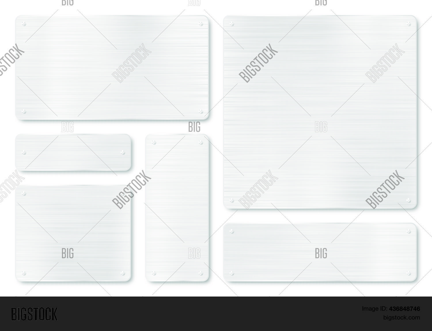 Set Metal Plaques, Vector & Photo (Free Trial) | Bigstock