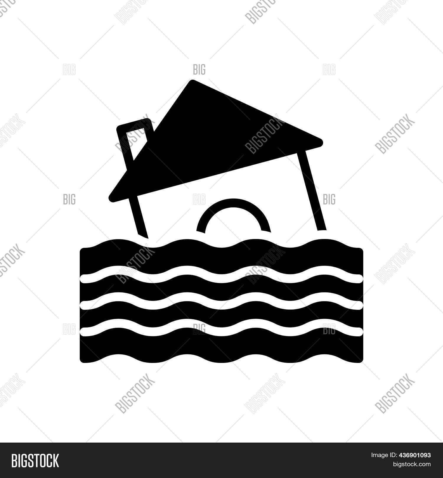 Black Solid Icon Flood Image & Photo (Free Trial) | Bigstock