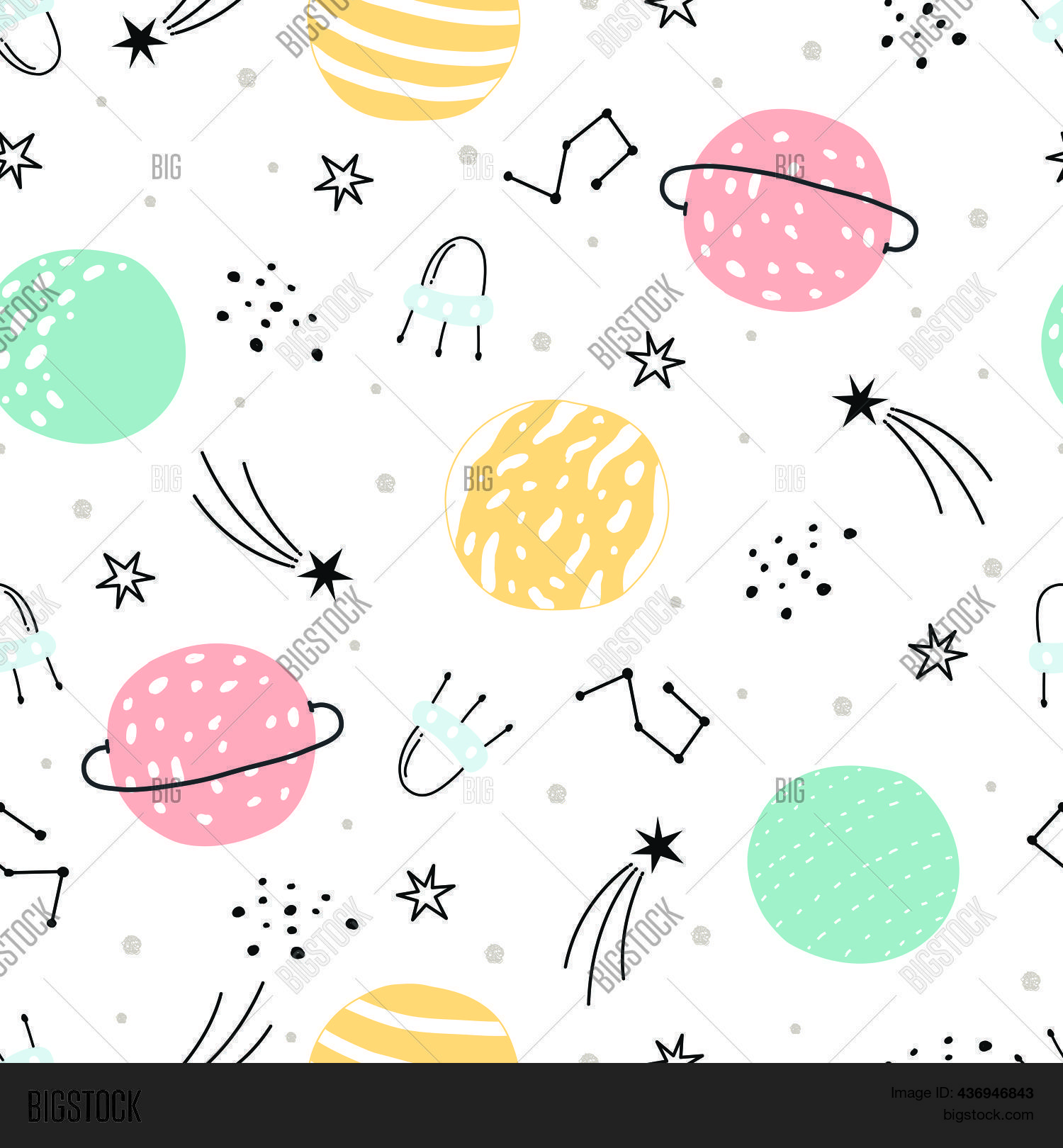 Space Stars Seamless Vector & Photo (Free Trial) | Bigstock